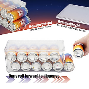 SCAVATA 2 Pack Skinny Can Organizer & 2 Pack Tall Cans of 16oz & 17oz Organizer