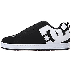 DC Men's Court Graffik Casual Low Top Skate Shoe Sneaker Skateboarding, Black, 12