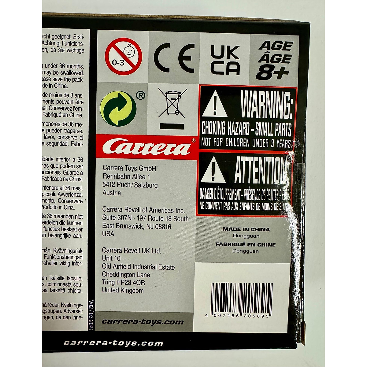 Carrera 20020589 Digital 124 - Outside Shoulder - 1/4 Straight