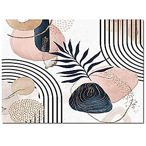 Abstract Boho Art Area Rug, Modern Minimalist European Geometric Line Art Living Room Rug for Room Sofa Living Room Bedroom Home Decor Floor Mats-6x5ft