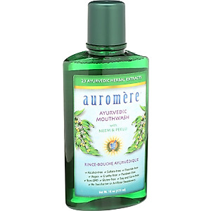 Auromere Ayurvedic Mouthwash, Fluoride Free, Alcohol Free, 16 Fluid Ounce (Pack of 3)
