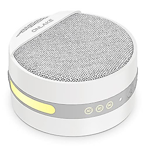 Portable White Noise Machine with 11 Soothing Sounds, Night Light, USB Rechargeable for Travel & On The Go, 32 Volume Levels, Timer, ONLAKE Sleep Sound Machine for Baby Kids Adults Sleeping