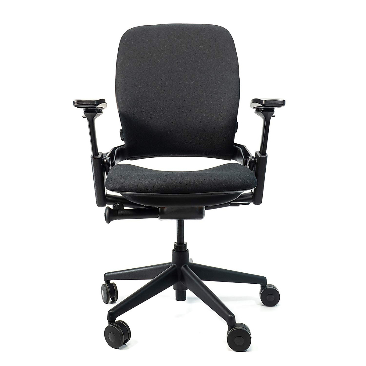 Steelcase Leap V2 Office Chair (Black Fabric) - Remanufactured - 12-Year Warranty (Fully Adjustable, Ergonomic, Furniture for The Workplace and Home Office)