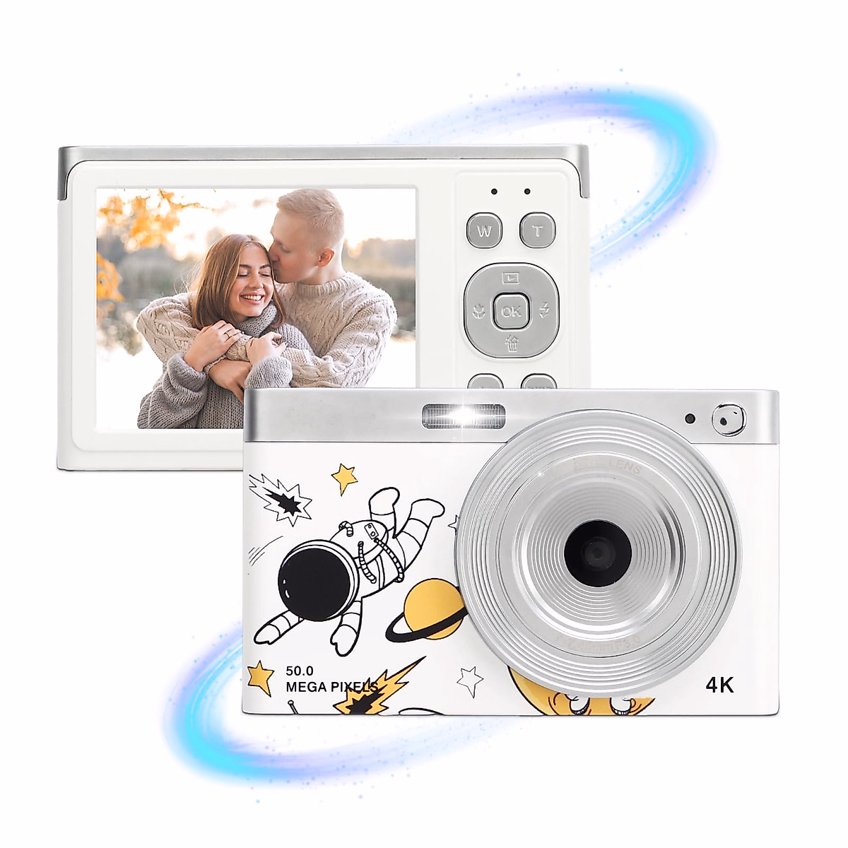 Digital Camera for Photography, 50MP 16X Digital Zoom Vlogging Camera Built in Fill Light, 2.88in IPS Screen, HD 4K Pocket Camera for Teens, Kids, Beginners