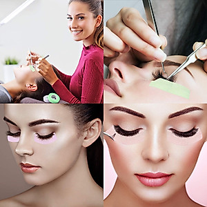 Maitys 3 Rolls Eyelash Tape for Lash Extensions with Dispenser Cutter Breathable Fabric PE Tape Under Eye for Sensitive Skin Eyelash Extensions Supplies(Green,Pink,Purple,0.47")