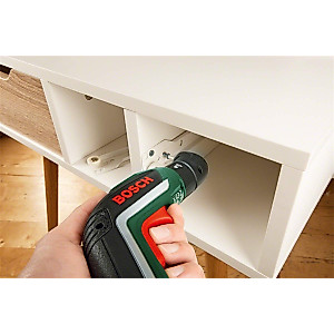 Bosch Home and Garden IXO Battery Screwdriver Set Angle and Eccentric Accessories, 10 Bits, USB Charger, Foam Case, 3.6 V, 1.5 Ah, Black, Green, Red