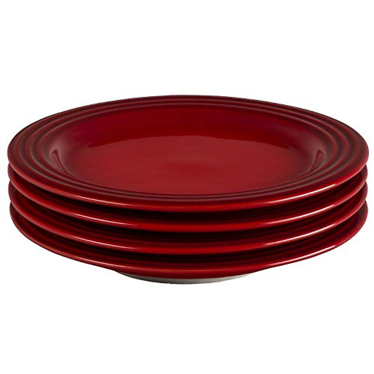 Le Creuset Stoneware Set of 4 Salad Plates, 8.5" each, Cerise