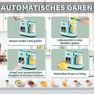 Baby Food Maker | Baby Food Processor | Multi-Function Baby Food Steamer Grinder | Auto Cooking & Blending | Self-Cleaning Water Tank | Bottle Warmer | Make Nutritious Foods for Babiese
