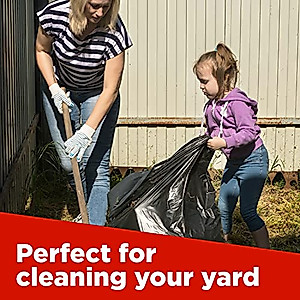 ToughBag 44 Gallon Commercial Trash Bags, 38x46” (100 COUNT) – 39, 40, 42 Gallon Contractor Bags, Black Garbage Bags, Trash Can Liners for Custodians, Landscapers, and Contractors - Made in USA