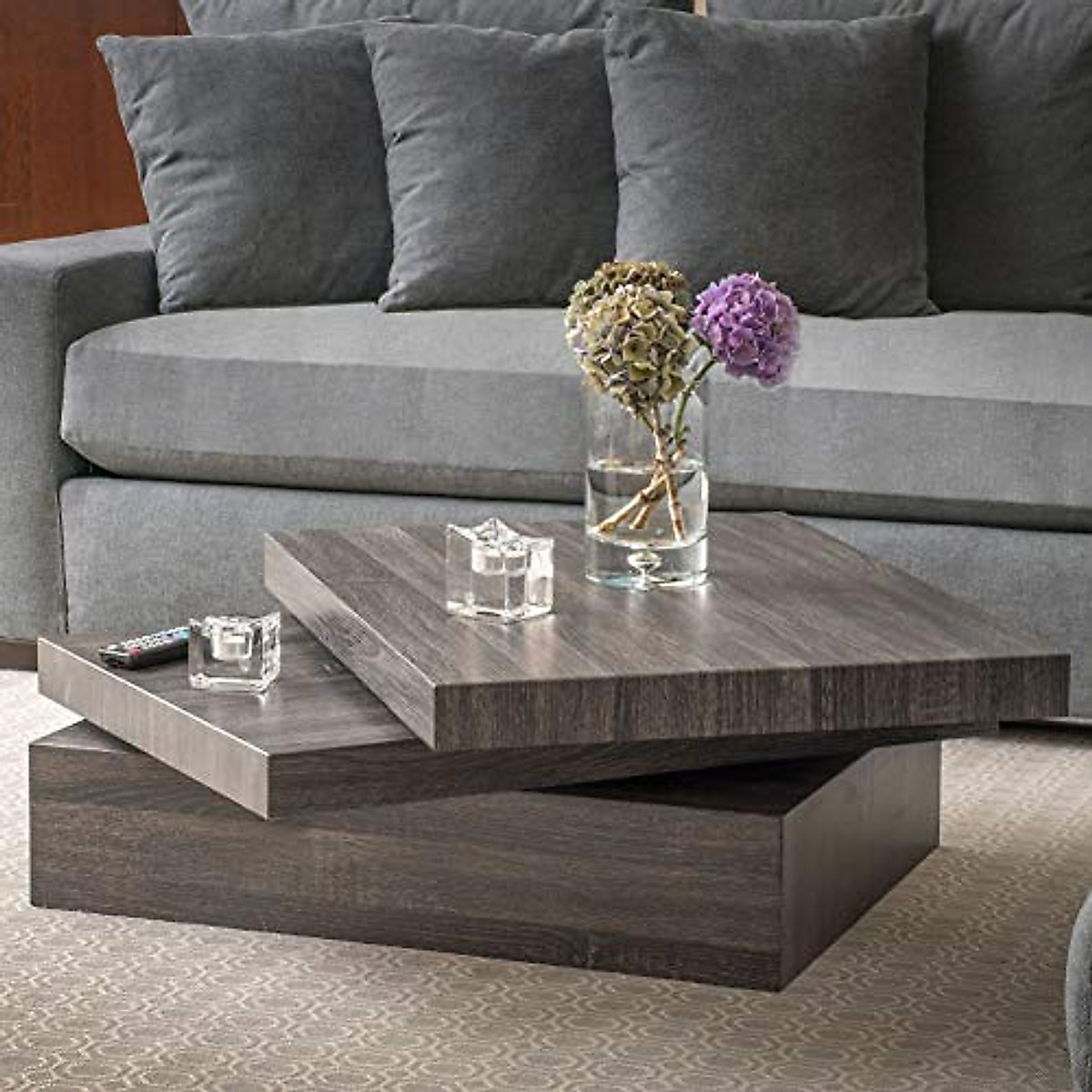 Christopher Knight Home Modernesque Rotating Coffee Table, Black