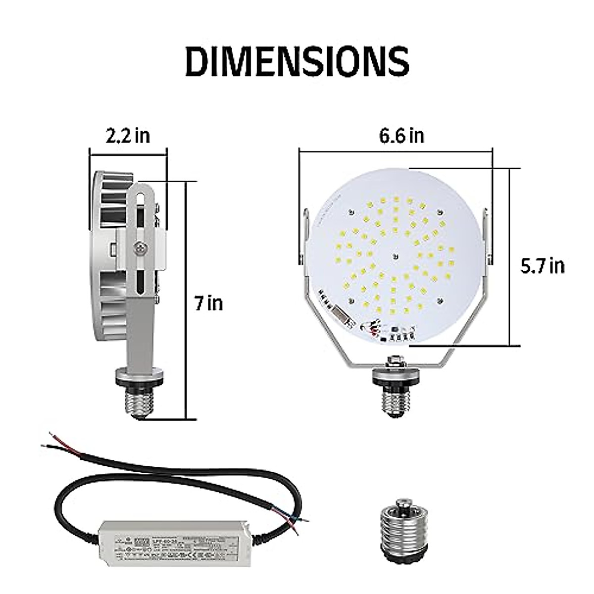 CyantSolutions 40W Light Retrofit 4000K LED Outdoor Parking Lot Retrofit Kit, Shoebox Retrofit LED Lights AC100-277V for Outdoor Tennis Court Canopy Flood Street Area Lighting Fixture