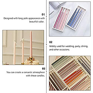 VALICLUD 4pcs Taper Candles Long Pole Scented Candle Smokeless Long Burning Dripless Candles for Wedding Christmas Table Fireplace Mantle Decorations Pink