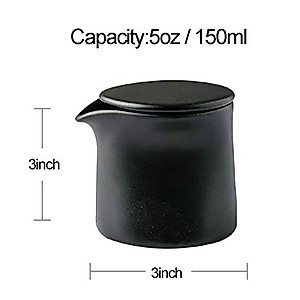 123Arts Multi Ceramics Sugar Bowl Seasoning Pot Storage Cream Jar with Lid And Spoon,5oz