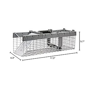 Havahart 1026 Small 1-Door Humane Live Catch and Release Animal Trap for Squirrels, Weasels, Chipmunks, and Small Animals,White