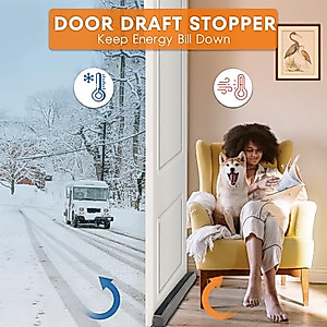 Door Draft Stopper for Bottom of Door, 38'' Weighted Door Draft Stopper, Under Door Bottom Gap Air, Light, Noise Sound Odor & Dust Blocker Guard - 2.2Lbs, 38 x4 inch Long