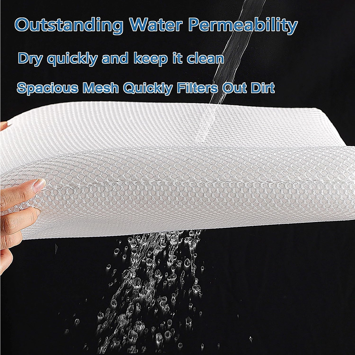 REEZEIVI Shower Seat Cushion with Non-Slip Silicone Bottom,Soft 4D Mesh Fabric,Bathtub Chair Pad for Elderly,Quick Drying and Washable Shower Seat Mat, Design for Elderly, Senior, Handicap,Disabled