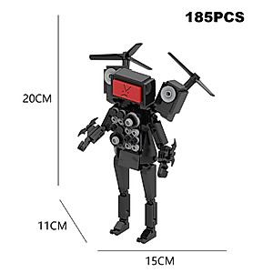 Mihjiot Skibidi Toilet Man Titan Skibidi Toilet Titan Tv Man Camera Man Titan Speakerman Toy Building Blocks Set Toy Ideas Toys Kids Toys Gift for Kids 6+ Boys or Girls (3 Pcs)