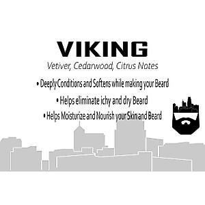 OakCityBeardCo. - Viking - 2 Ounce - Beard Balm - Beard Conditioner - Vetiver - Cedar - Citrus