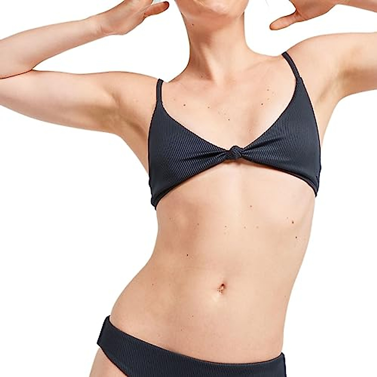 Roxy womens Ribbed Love the Comber Bikini Bottoms, Anthracite 223, Medium US