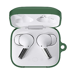 2 Pack DAYJOY Soft Silicone Protective Case Compatible with OnePlus Buds Pro 2(2023) Earbuds, Protective Skin Sleeve with Key Chain (red+Green)