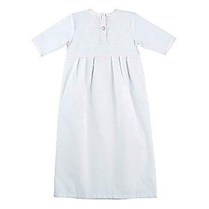 Stephan Baby Stephan Baby Keepsake Cotton Knit Baptism Gown in 2 Styles, Baby Boy, Fits 0-3 Months