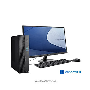 ASUS ExpertCenter D500SC Small Form Factor Desktop PC, Intel Core i5-11400, 8GB DDR4 RAM, 512GB PCIe SSD, TPM, Windows 11 Professional, Black, D500SC-XH503