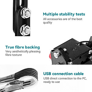 aikeec 64 Bit USB Handbrake with Clamp for PC Windows Sim Racing Games G25 G27 G29 T500 FANATECOSW Dirt Rally with Handle Grip