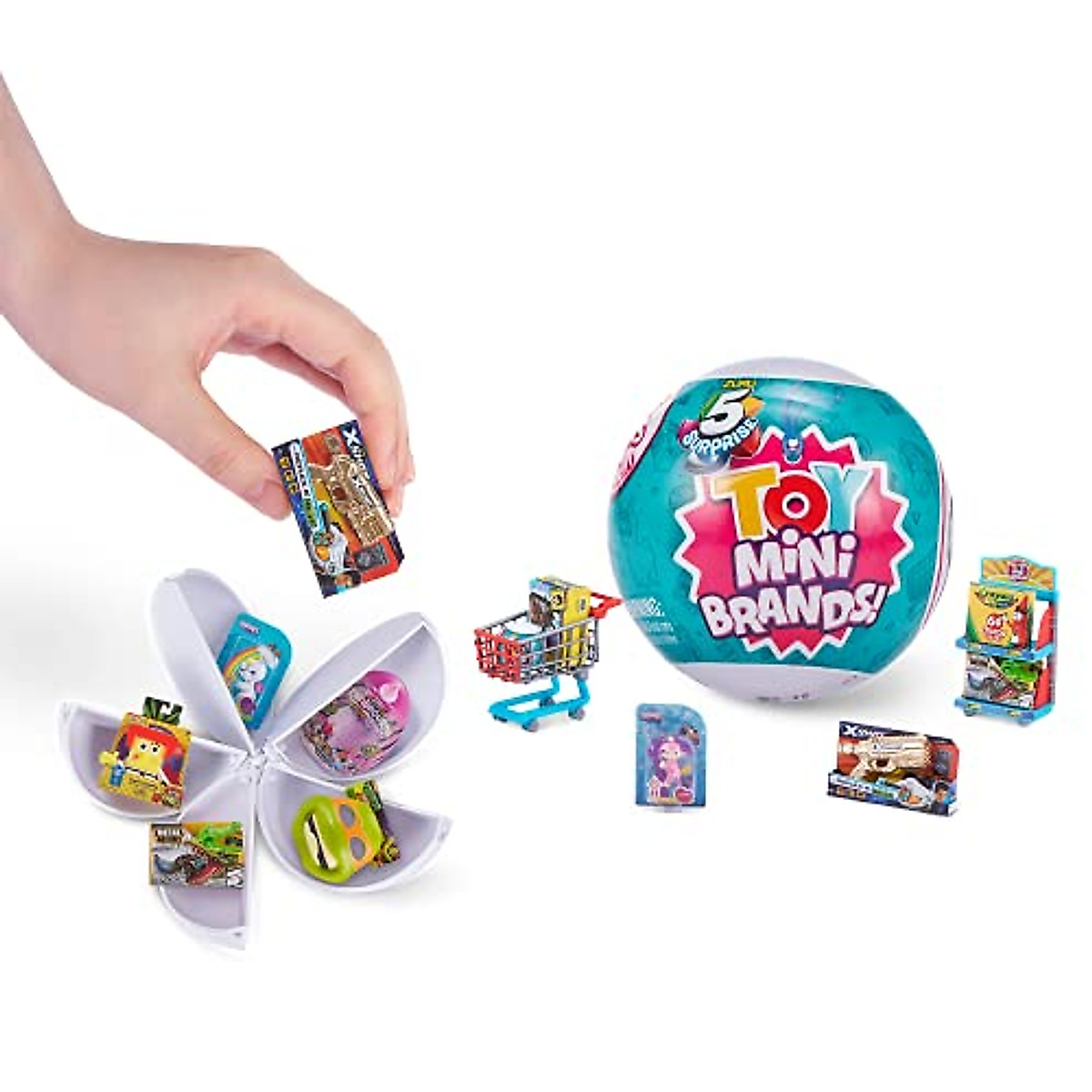 5 Surprise Toy Mini Brand Series 1 Collector's Kit - Amazon Exclusive Mystery Capsule Real Miniature Toys by Zuru (3 Capsules + 1 Collector's Case), Multicolor