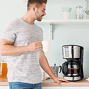 Mueller Ultra Coffee Maker, Programmable 12-Cup Machine, Multiple Brew Strength, Keep Warm