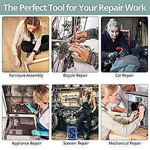 COLFULINE 9 PCS PINK Allen Key Set, Long Ball End Hex Key Set, Cr-V Allen Wrench Set for Women, Size 1.5-10mm with Colour-Coding for Best Gifts and Home Repair