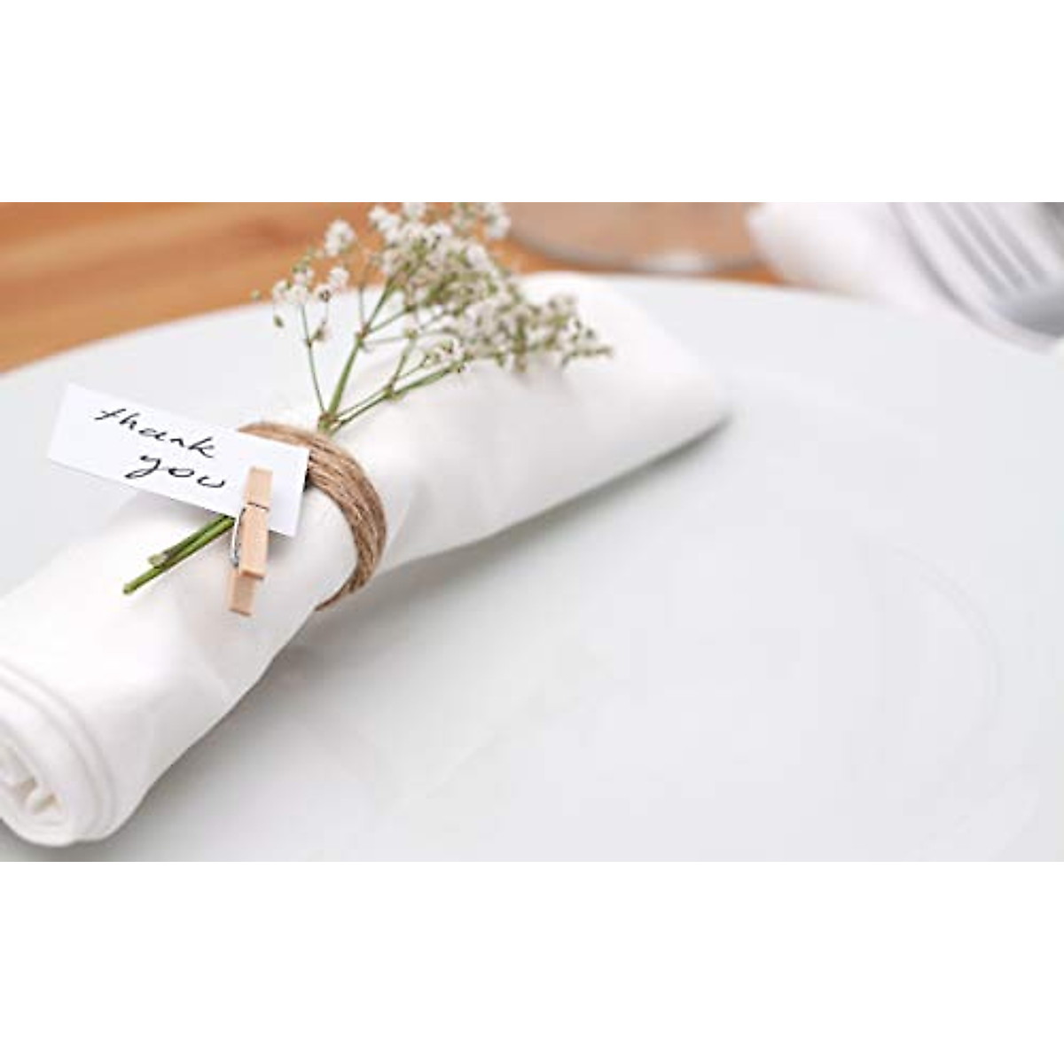 Mini Clothespins | 250 Pieces Mini Clothespins with 65 Feet of Jute Twine | 1-Inch Natural Wooden Clips for Decorations and Gifts by Voatation