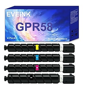 EVEINK Remanufactured GPR-58 GPR58 Toner Cartridge Replacement for CAN0N imageRUNNER Advance C256iF II C256iF III C356iF II C356iF III DX C257iF DX C357iF Printer(4-Pack)