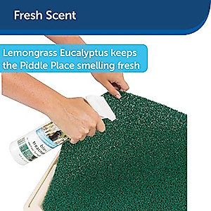 PetSafe Piddle Place Bio+ Enzyme Turf Treatment - Pet Odor Eliminator, Dog Deodorizing Spray and Puppy Training Spray - Lemongrass and Eucalyptus Scent - 100% Natural with No Chemicals or Alcohol