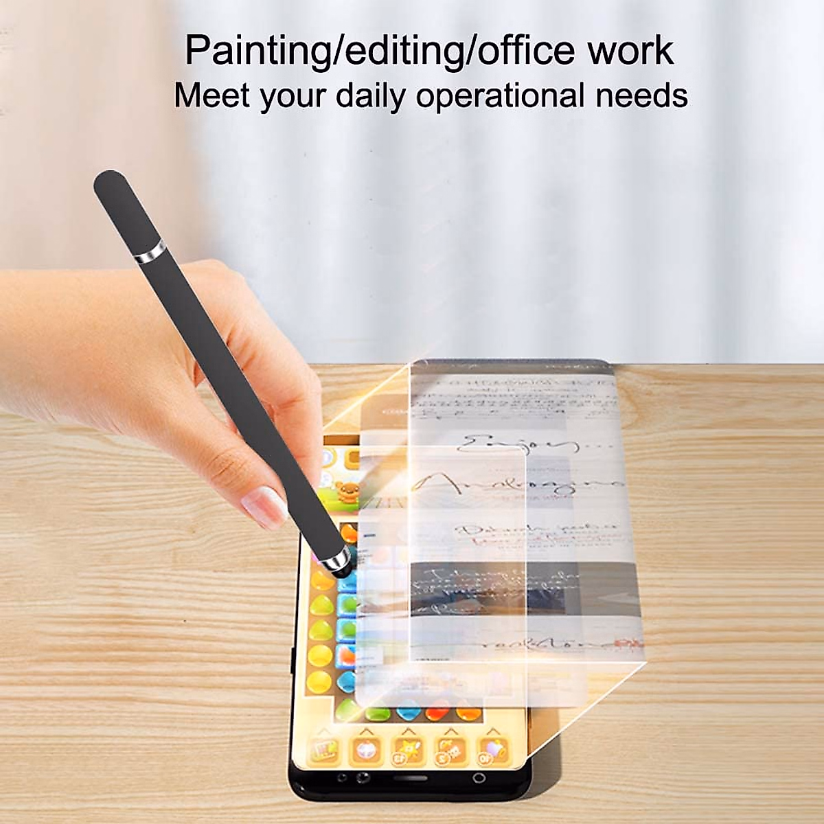 Capacitive Stylus Pens for Touch Screens-2 in 1 Stylists Pens，Universal Touch Screens Stylus Pen for iPad iPhone Tablets Samsung Galaxy All Universal Touch Screen Devices(2 Pack)