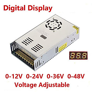 Xunba 500W DC Output 0-24V 20A Adjustable DC Power Voltage stabilization Converter Digital Display Voltage Regulator Transformer Switching Power Supply AC 110/220V (SD500-0-24)