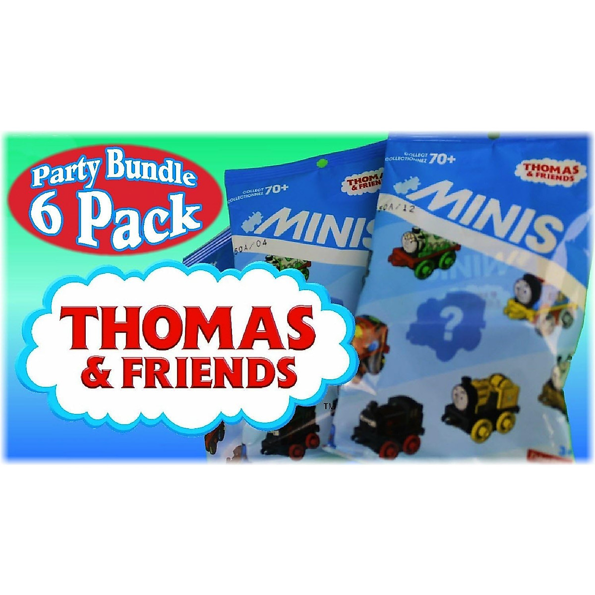 Fisher-Price Thomas & Friends Minis (Engines) Blind Bags Gift Set Party Bundle - 6 Pack