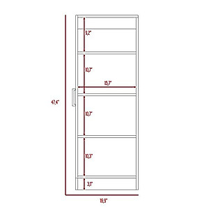 BOWERY HILL Contemporary Kitchen 47" High Utility Storage Pantry Cabinet in White