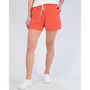 Real Essentials Women's Lounge Wear Short High Waisted Casual Sweat Shorts Pajama Summer Pockets Drawstring Workout Gym Active Athletic Yoga Running Fitness Ladies Sleep, Set 5, M, Pack of 3