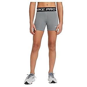 Nike Girl's NP Dri-Fit 3" Shorts L Carbon Heather | White