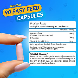 Pet UTI Health Bundle: PetTest UTI Test Strips + D Mannose Cranberry Supplement for Dog UTI Treatment and Cat UTI Remedy - Easy Home Urinary Tract Infection Detection & Support Cats & Dogs