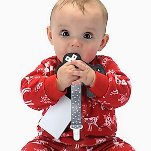 Cool Remote Game Control Teething Toy for Babies 0-6 6-12 Months,Game Controller Teether for Gamer Parents,Baby's First Valentines Day Gifts,Silicone Remote Chew Toys（Black