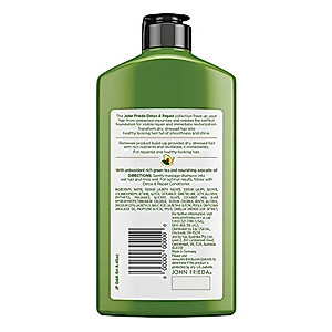 John Frieda Detox and Repair Shampoo, 8.45 Ounce Shampoo with Nourishing Avocado Oil and Green Tea