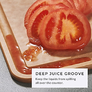 Elihome 2-piece Class Dishwasher Safe Cutting Board Set with 5-piece Premium Stainless Colorful handle Steel Knife Set