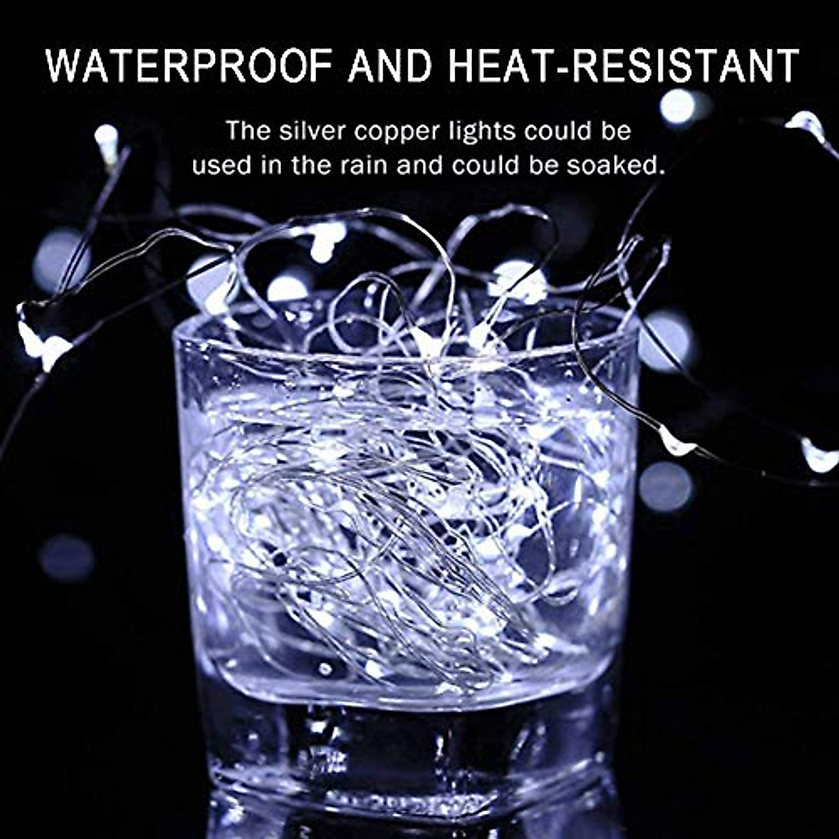 Koxly 2 Pack 20ft 60 Led Fairy Lights with Remote Timer Waterproof Christmas Decor Battery Operated Twinkle Firefly Lights for Bedroom, Garden, Easter, Party, Christmas Indoor and Outdoor Decorations