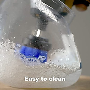 ABN 1/4in Drive Nylon Scrubber Drill Attachment Cleaning Brush 5pc Set with 1pc Extension - Blue Medium Bristle