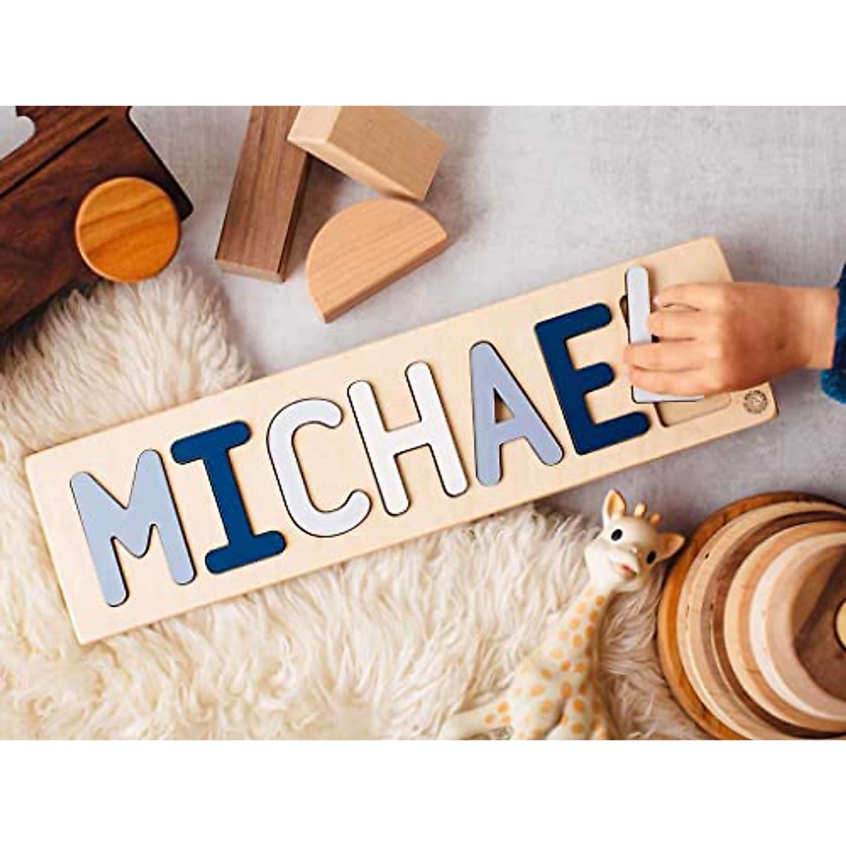South Bend Woodworks Kids Personalized Wooden Name Puzzle – Up to 12 Characters