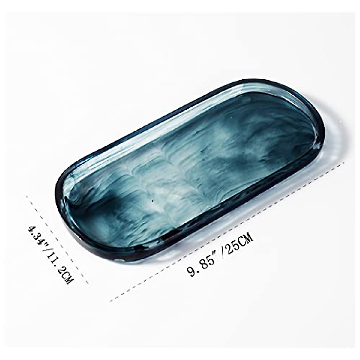 Vanity Tray, Toilet Tank Storage Tray, Bathtub Tray Bathroom Organizer,Cosmetics Holder for Tissue Candle Towel Plant Jewelry Ring Dish Dresser Perfume Shampoo-Size -10.04"/25.5cm x 4.34"/11cm