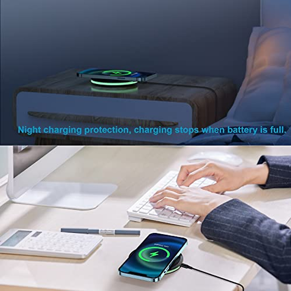 15W Wireless Charger Fast Charging Pad Compatible Samsung Galaxy S23 S22 S21 S20 Ultra 5G FE S10 S9 S8 S7 S6, Note 20 10 9 8, Z Fold4/3/2, Z Flip4/3, iPhone 14 13 12 11 Pro Max, Google Pixel 7 6 5 4