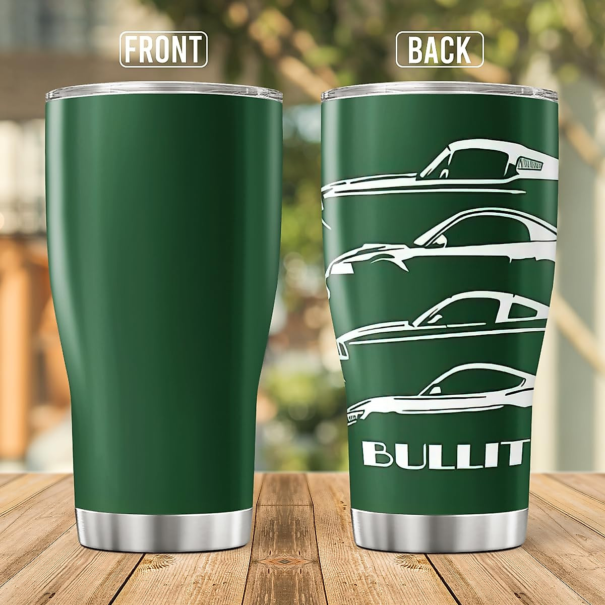 KINGGGGG Tumbler 30 Oz Coffee with Lid and Straw Bullitt Steel Evolution Insulated Stainless