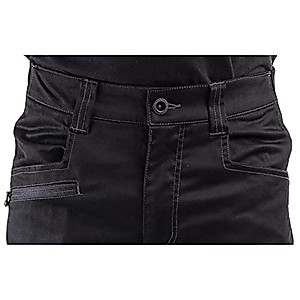 Caterpillar Men's Operator Flex Work Pants Featuring Stretch Fabric, Cargo Pocket, and Bootcut Leg Opening, Black, 34/32